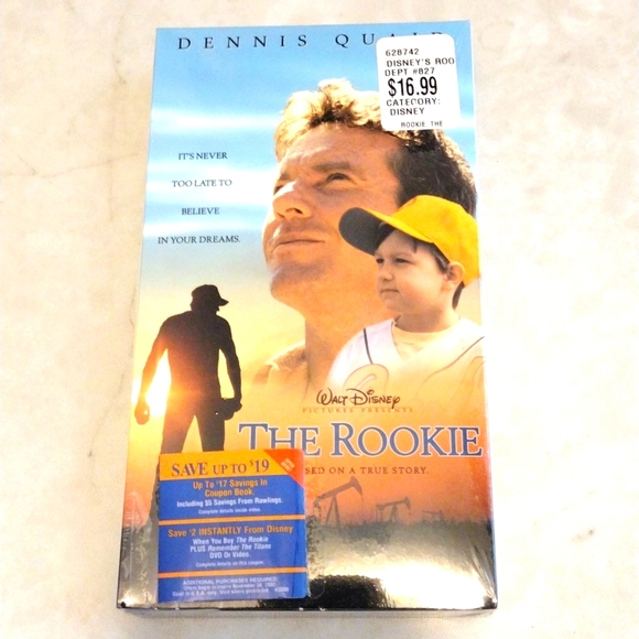 Disney | Other | Walt Disney The Rookie Vhs Movie | Poshmark